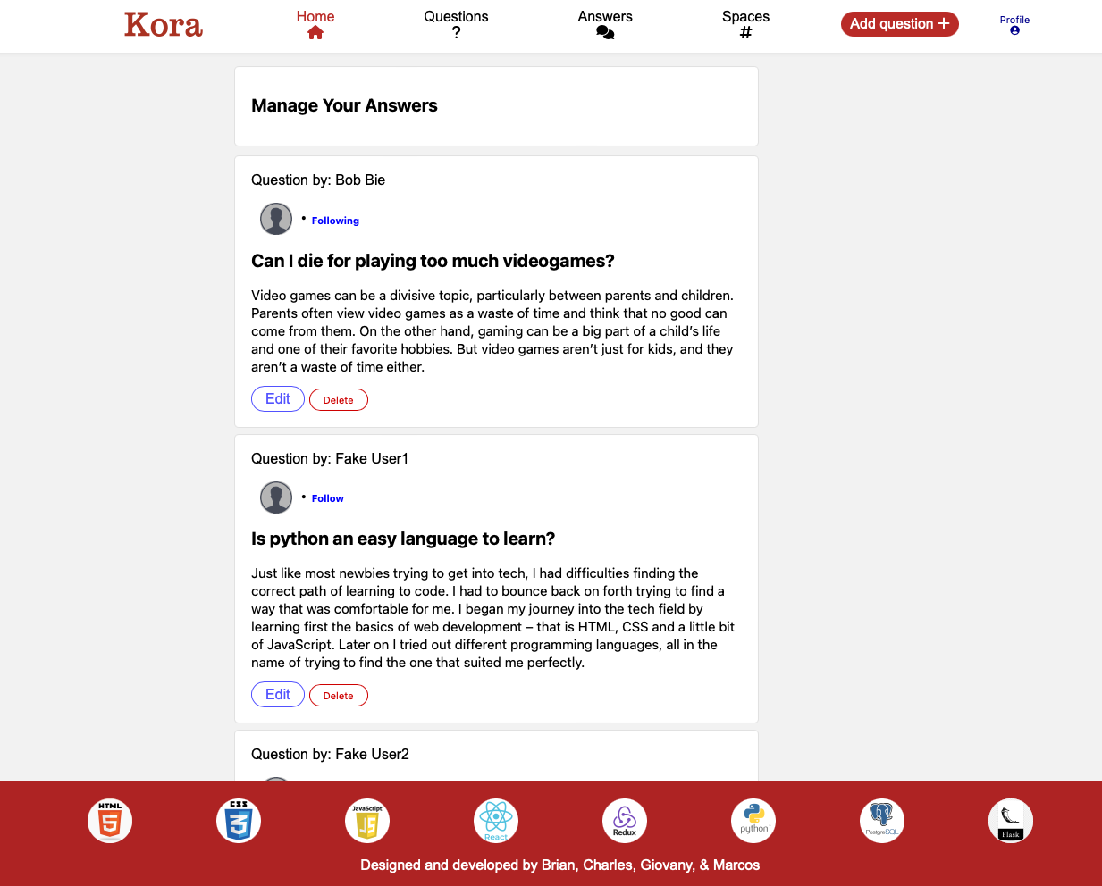 GitHub - CharlesMich/kora-group-project