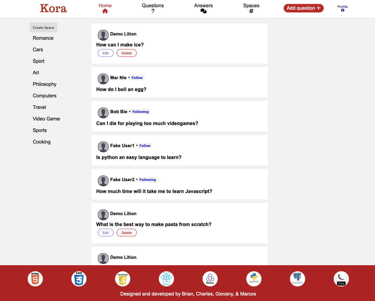 GitHub - CharlesMich/kora-group-project